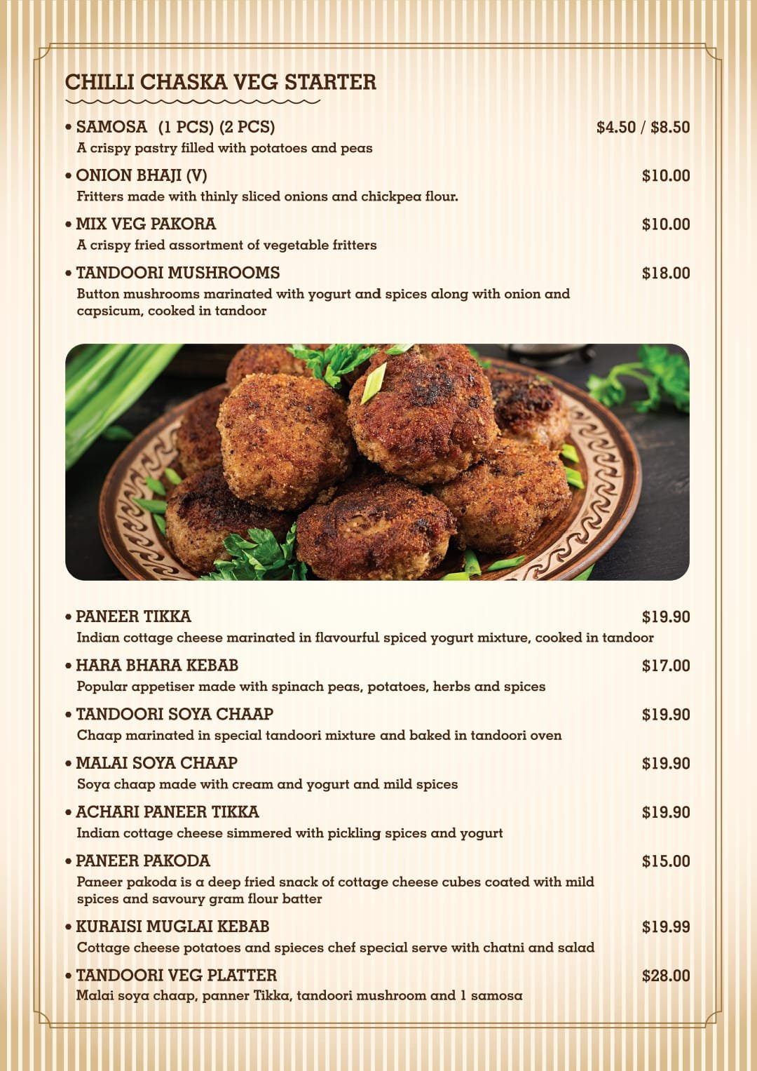 Menu - chilli chaska